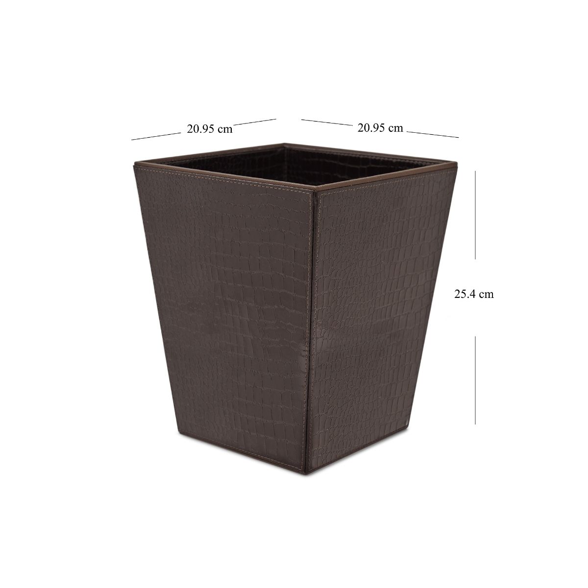 Buy Pure Home + Living Brown Faux Leather Dustbin Online