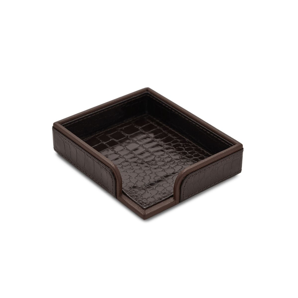 Buy Pure Home + Living Brown Faux Leather Notepad Holder Online