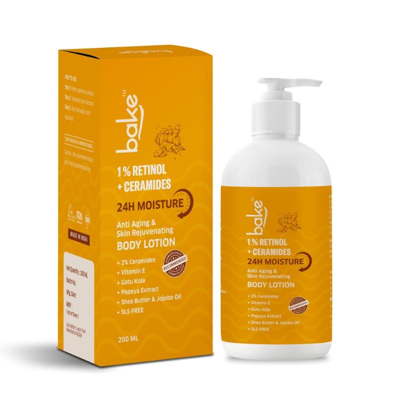 Buy BAKE 1% Retinol Body Lotion With Ceramides For Anti Aging ...
