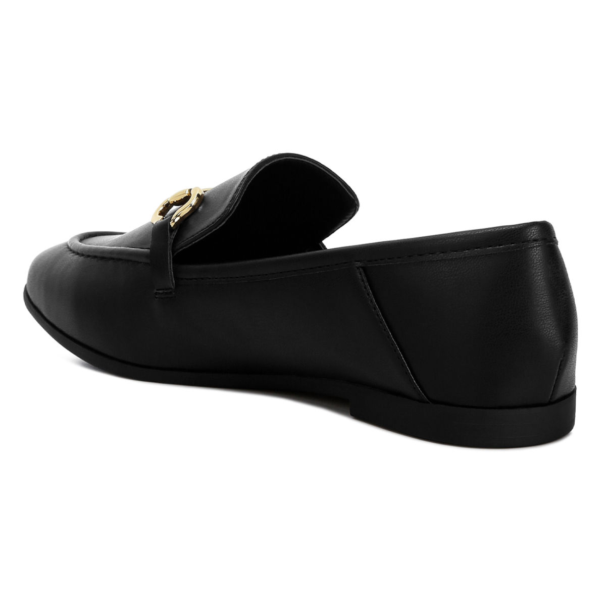 Buy London Rag Black Horsebit Embellished Loafers Online