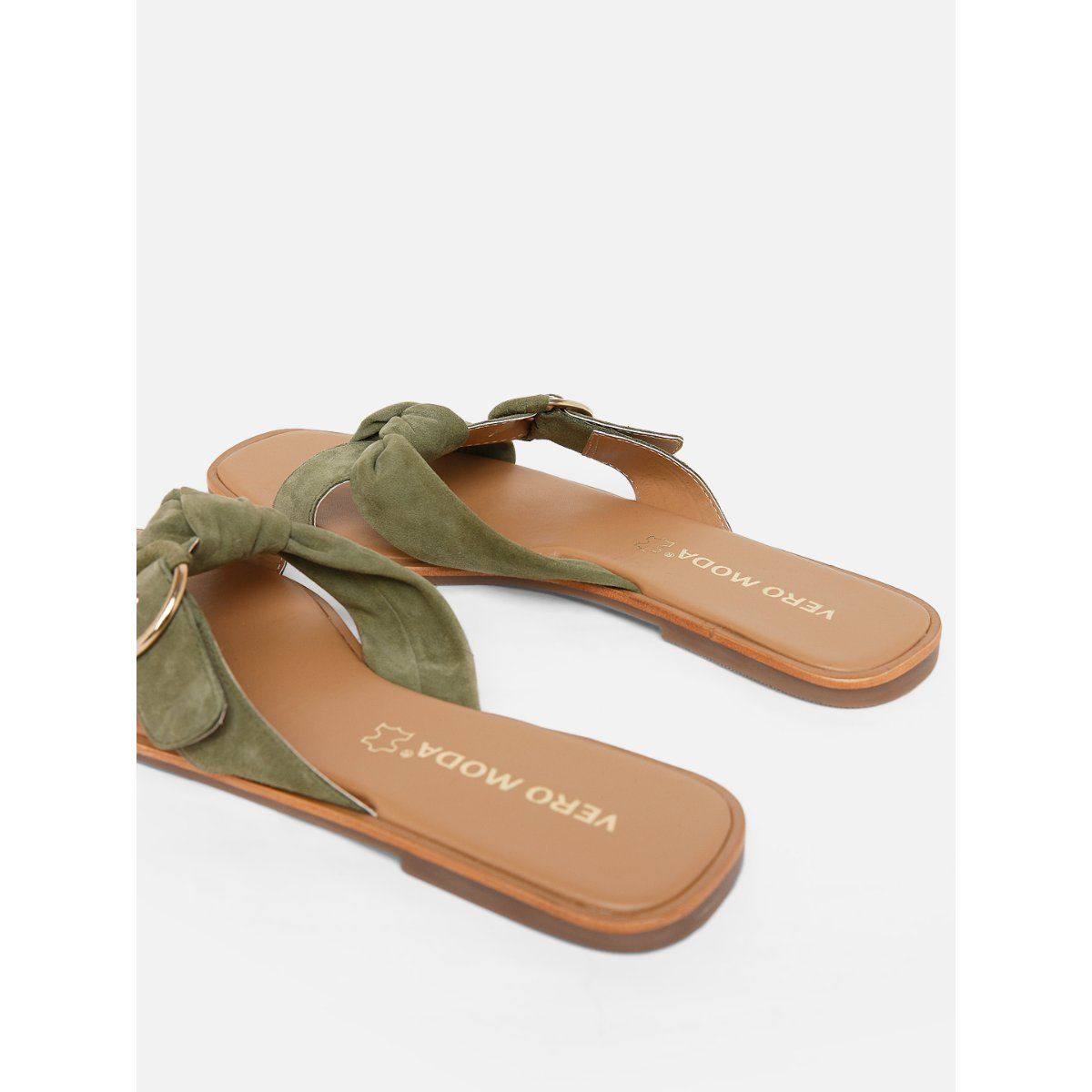 Buy VERO MODA Women Solid Green Sandals Online