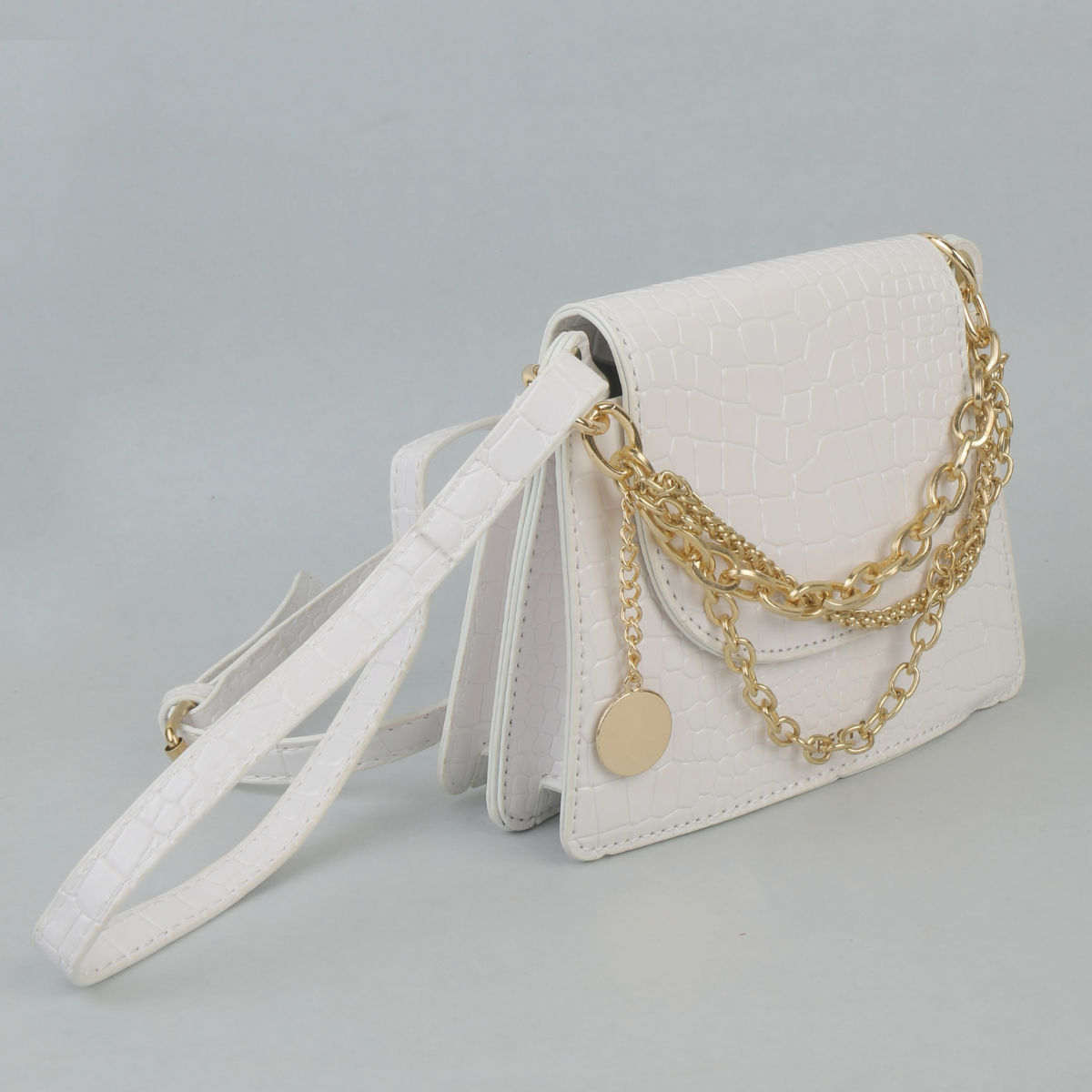 Buy THESTO White Small Croc Bag Sling And Cross Bags Online