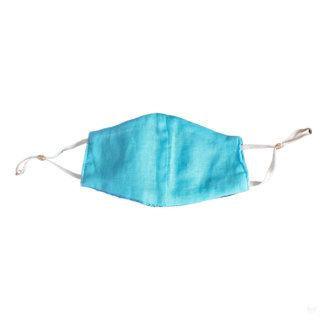 Bellofox White Chikan And Aqua Chikan Face Mask (Set Of 4): Buy ...