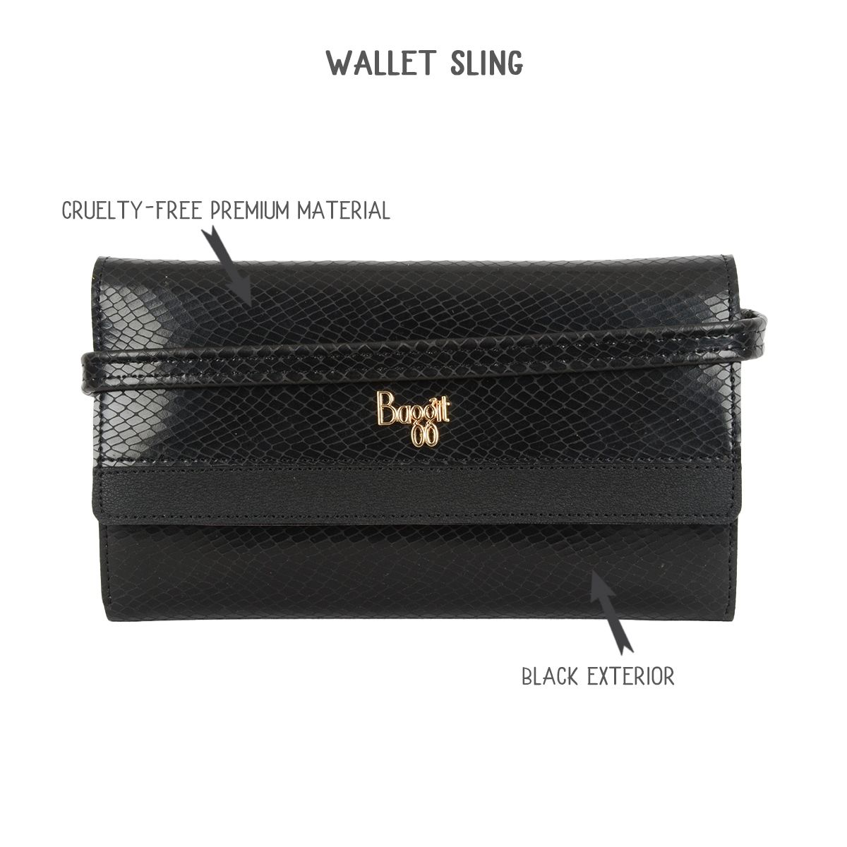 Buy Baggit Gush Sor Extra Large Black Harmonium Wallet Online