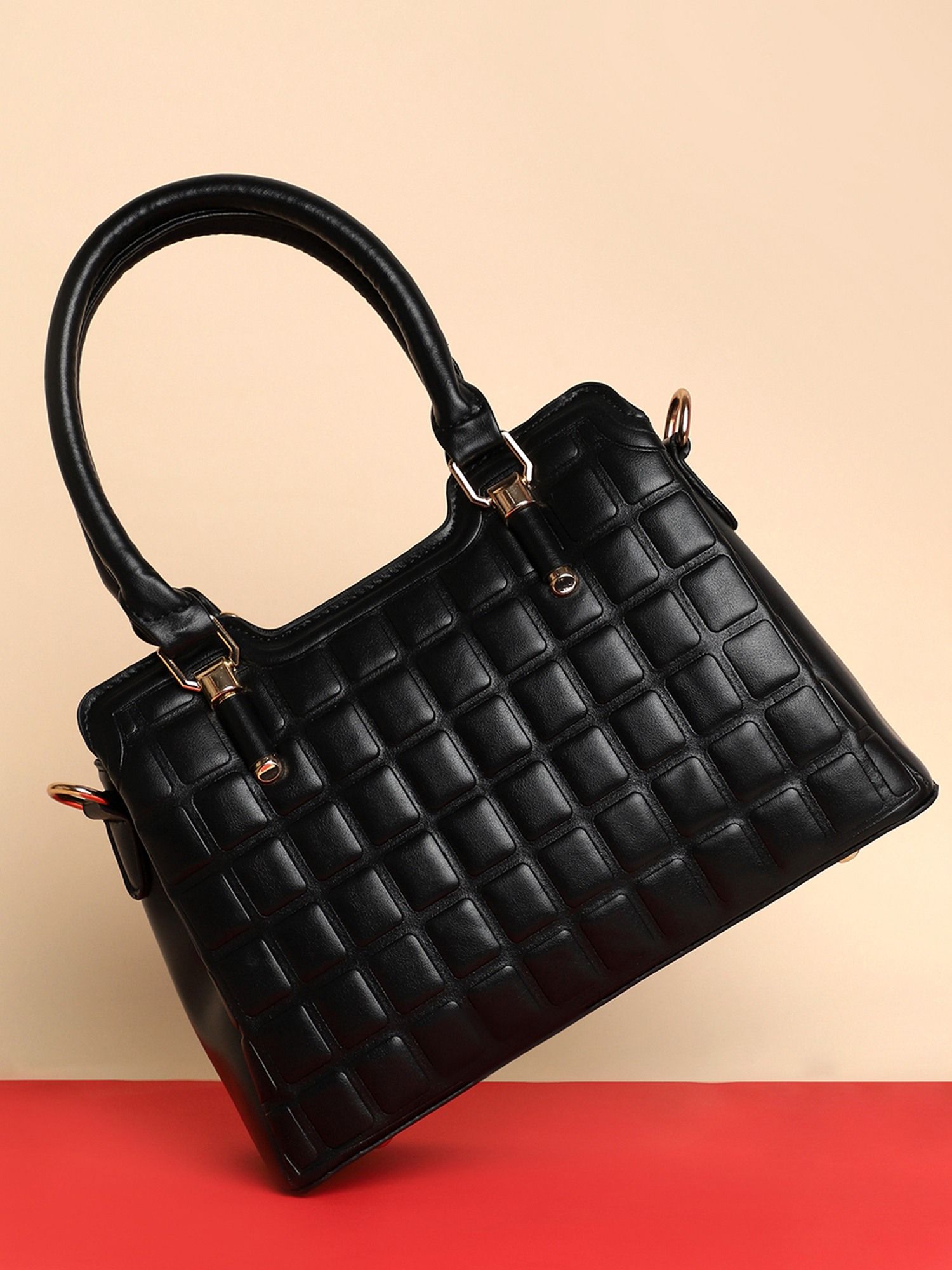 Buy Haute Sauce Women Black Quilted Handbag Online