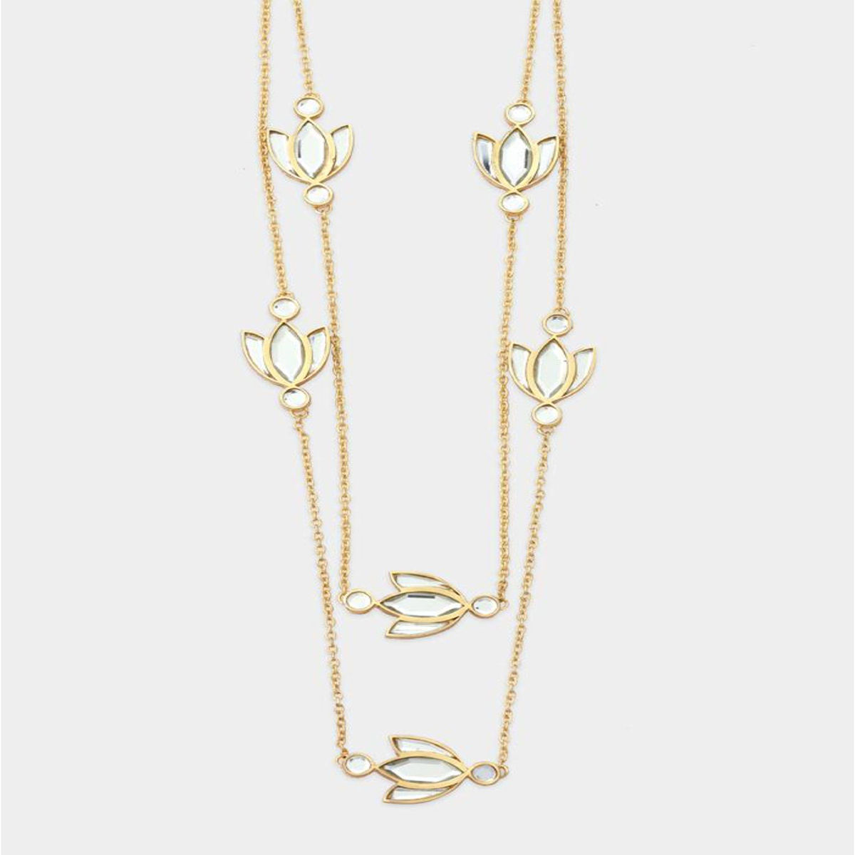 Tipsyfly Double Layered Lotus Mirror Chain: Buy Tipsyfly Double Layered ...