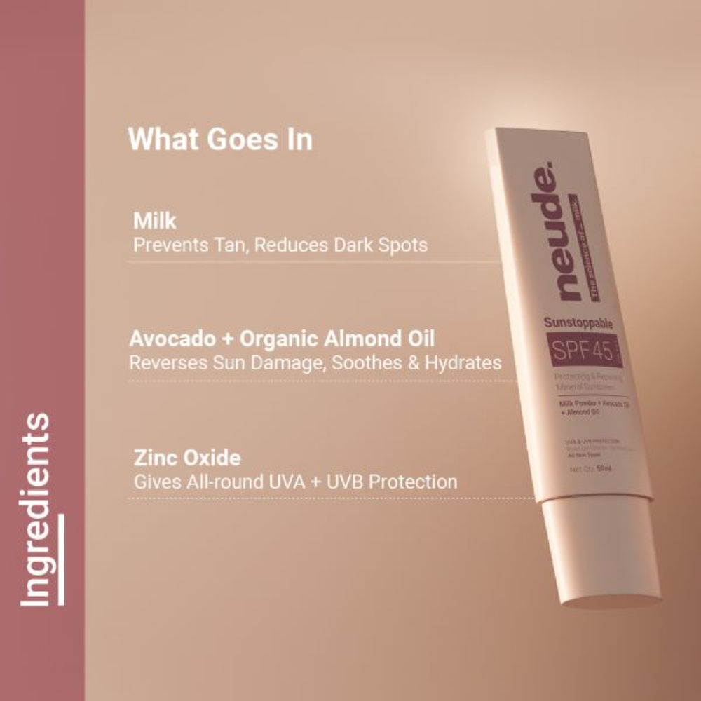 Buy Neude Skin 3-in-1 Sunscreen - no white cast - Sunstoppable SPF 45 ...