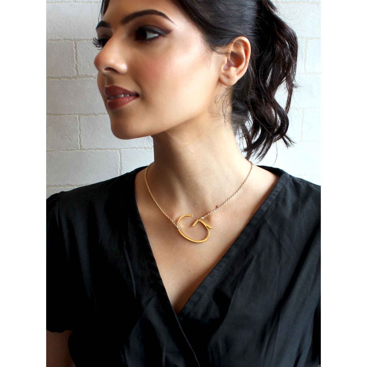 Tipsyfly Slanted Alphabet Necklace-Letter G: Buy Tipsyfly Slanted ...