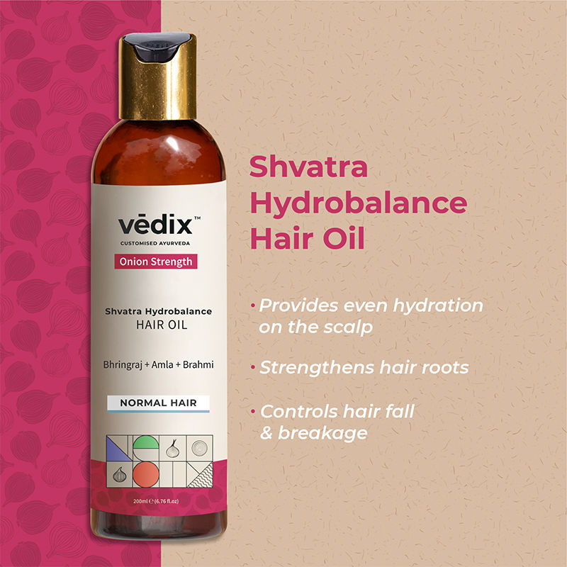 Vedix Onion Hair Oil - Normal Hair - Shvatra Hydrobalance Anti Hair ...