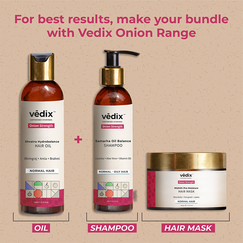 Vedix Onion Hair Oil - Normal Hair - Shvatra Hydrobalance Anti Hair ...