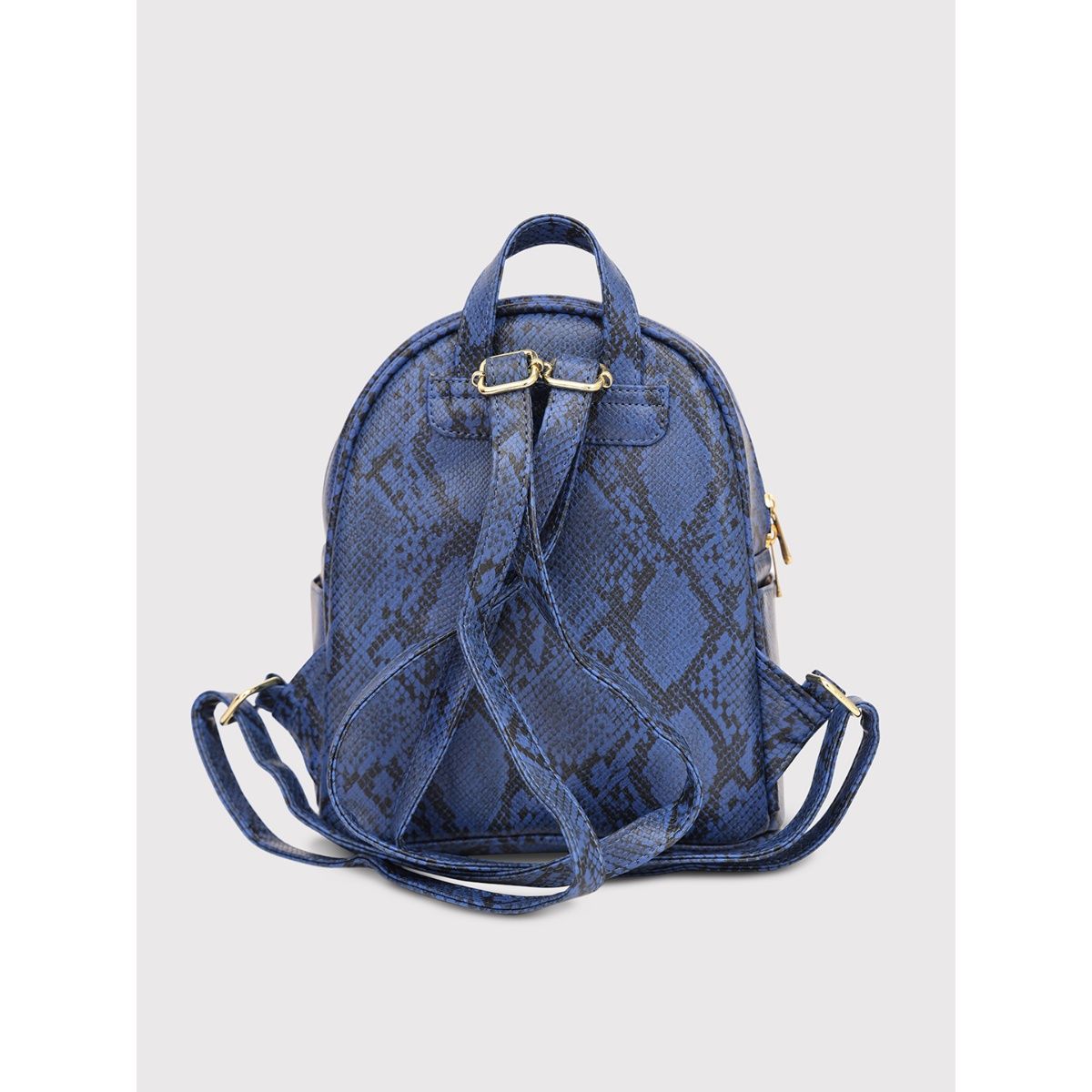 Buy Caprese Blue Animal Print Backpack Online
