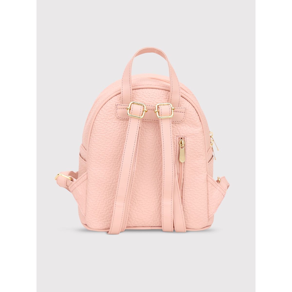 Buy Caprese Pink Solid Backpack Online
