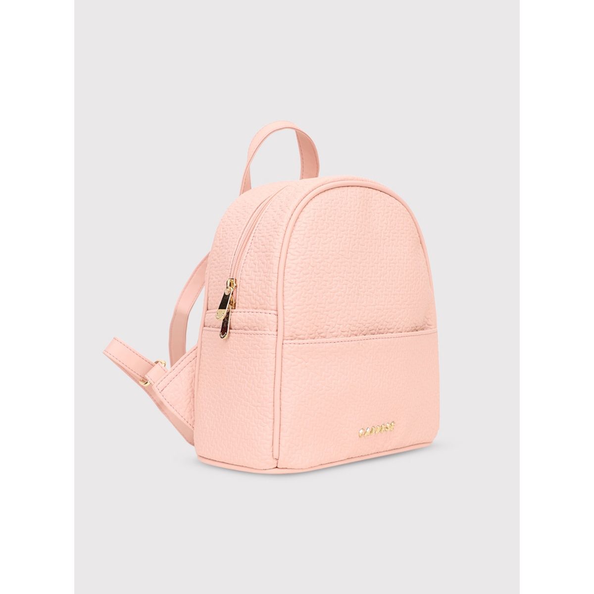 Buy Caprese Pink Solid Backpack Online