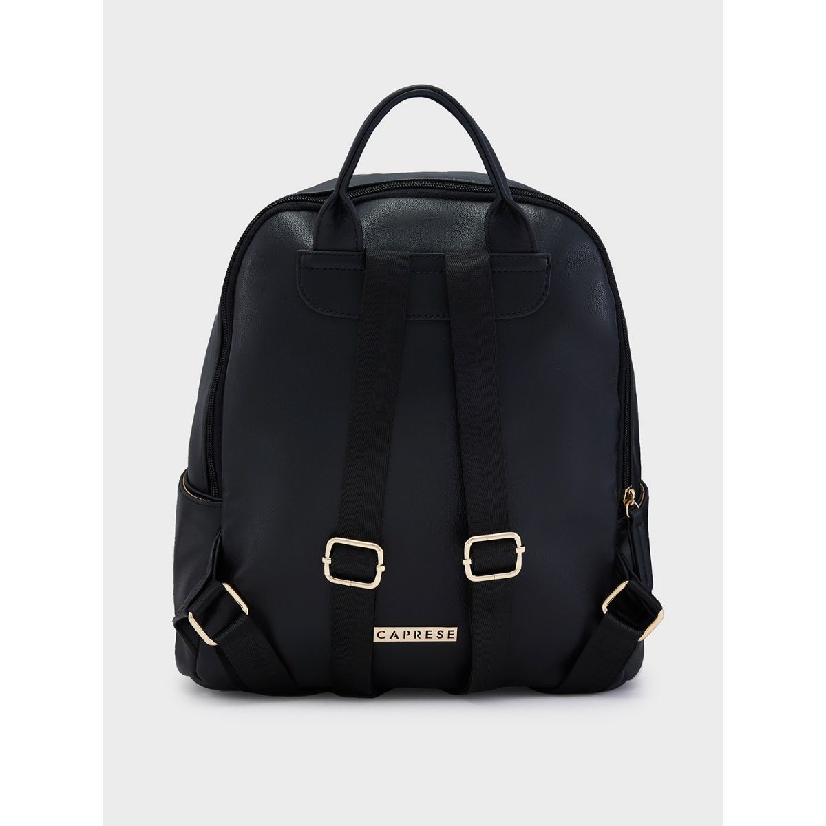 Buy Caprese Black Textured Backpack Online