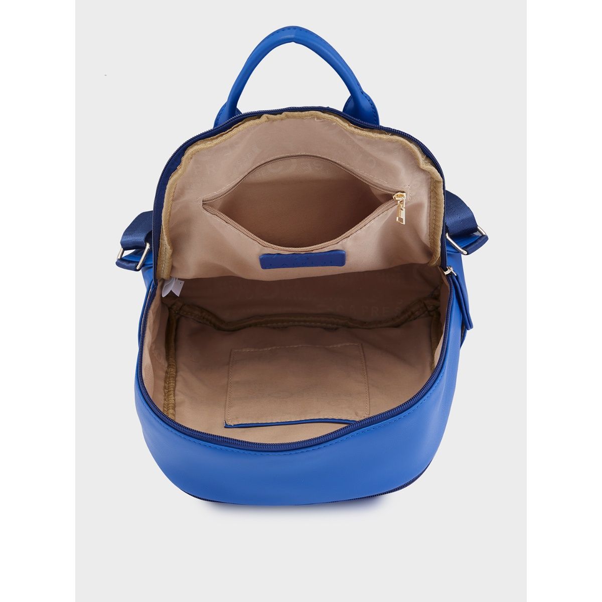 Buy Caprese Blue Textured Backpack Online