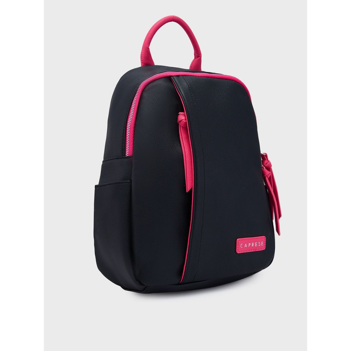 Buy Caprese Black Solid Backpack Online