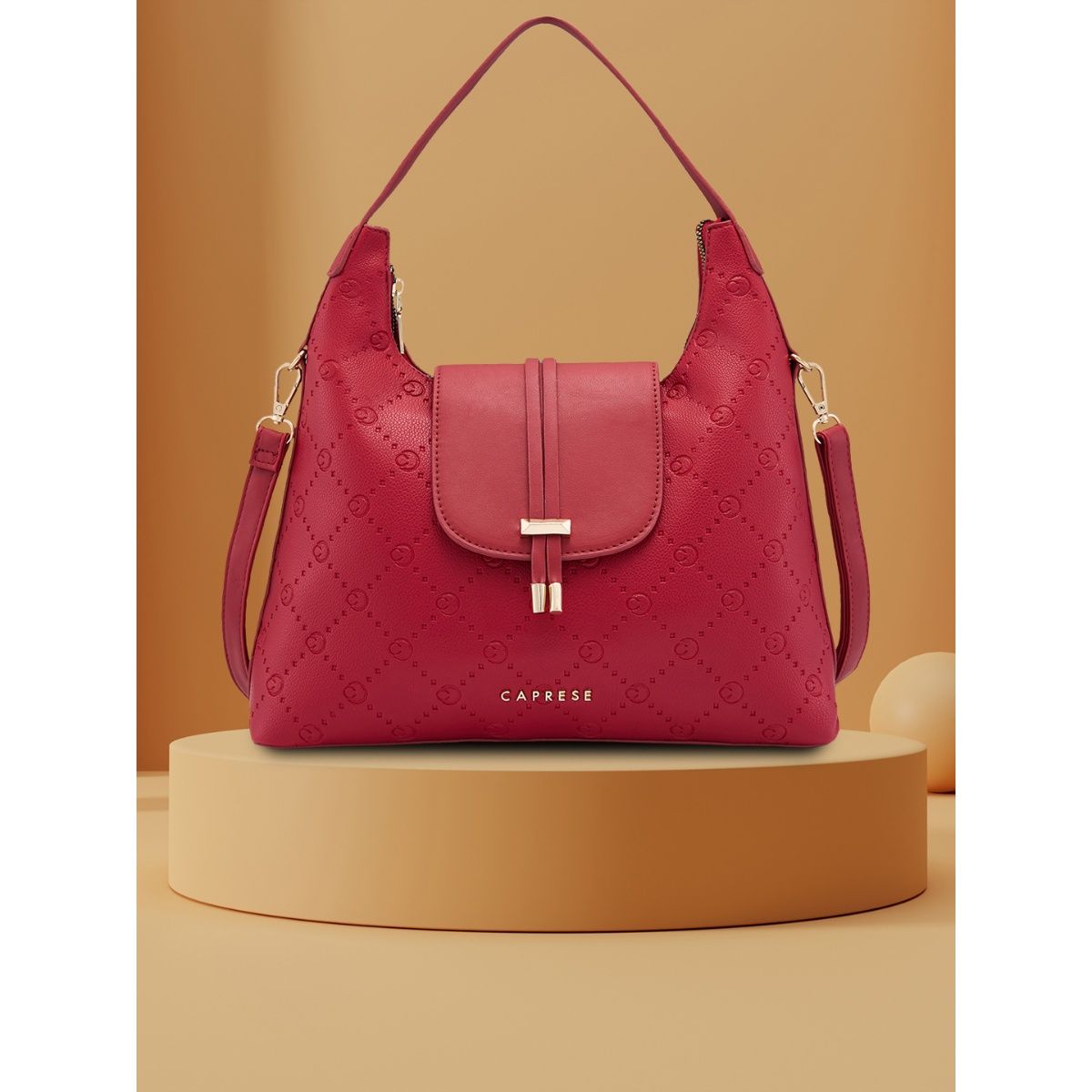 Buy Caprese Red Solid Handheld Bag Online