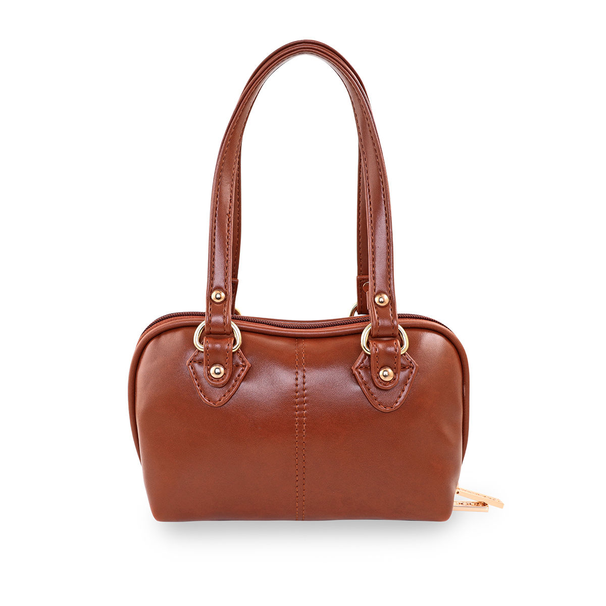 Buy ESBEDA Tan Color Solid Zip Over Tiny Handbag For Women Online