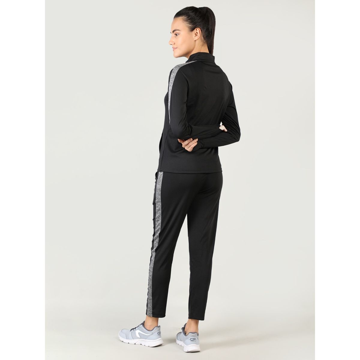 Buy CHKOKKO Black Women Sports Winter Track Suit (Set of 2) Online