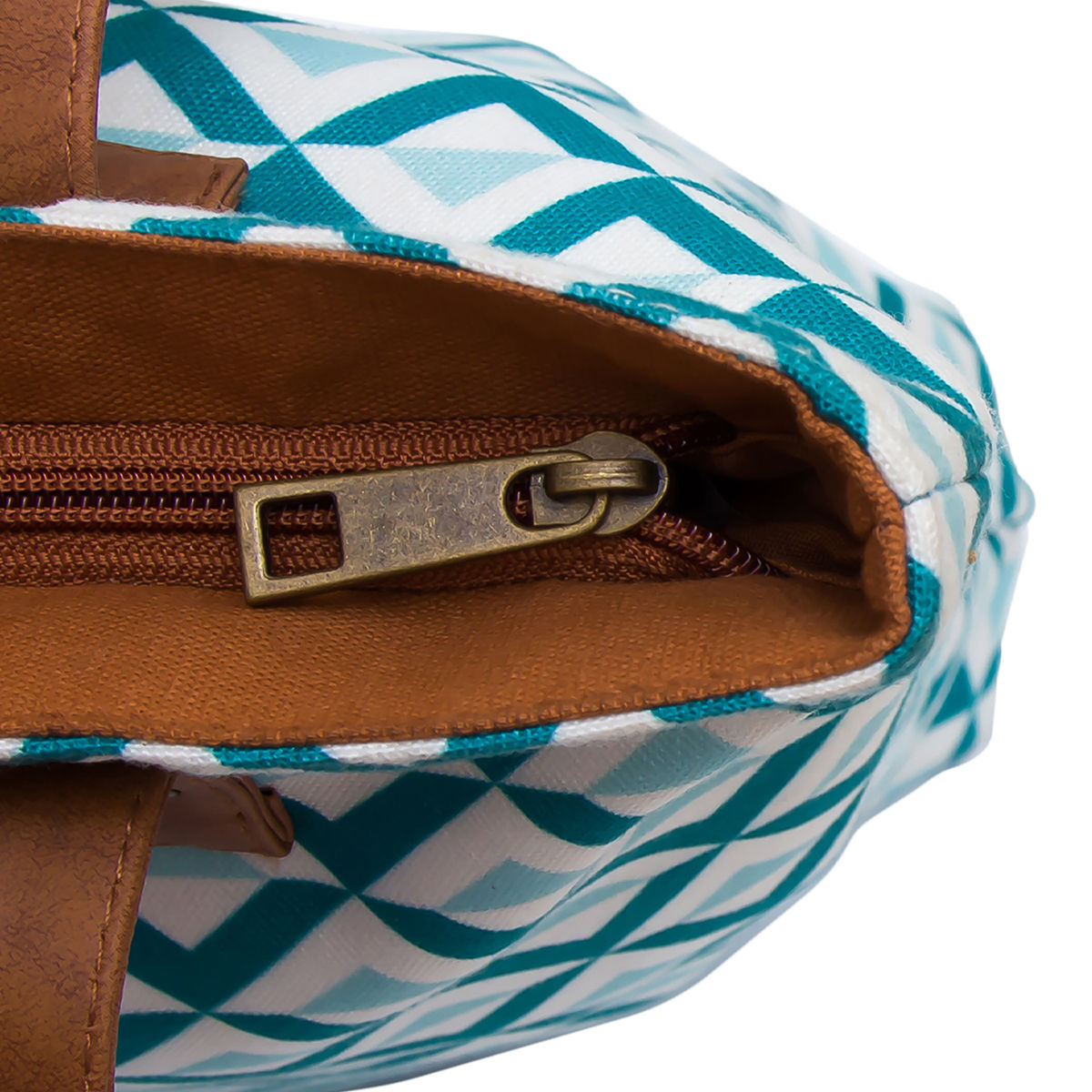 Buy Pipa Bella by Nykaa Fashion Quirky Teal Blue Geometric Amelia Tote ...