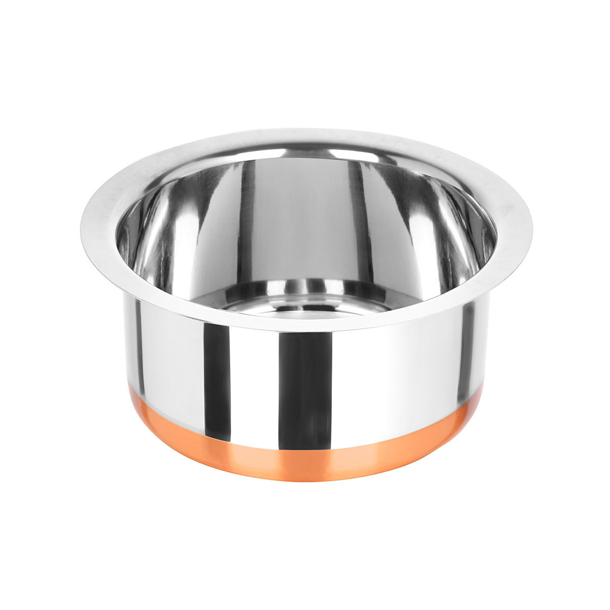 Buy Omega Stainless Steel Copper Bottom Tope-Patila - 18.5 cm, 1.5 Ltrs ...
