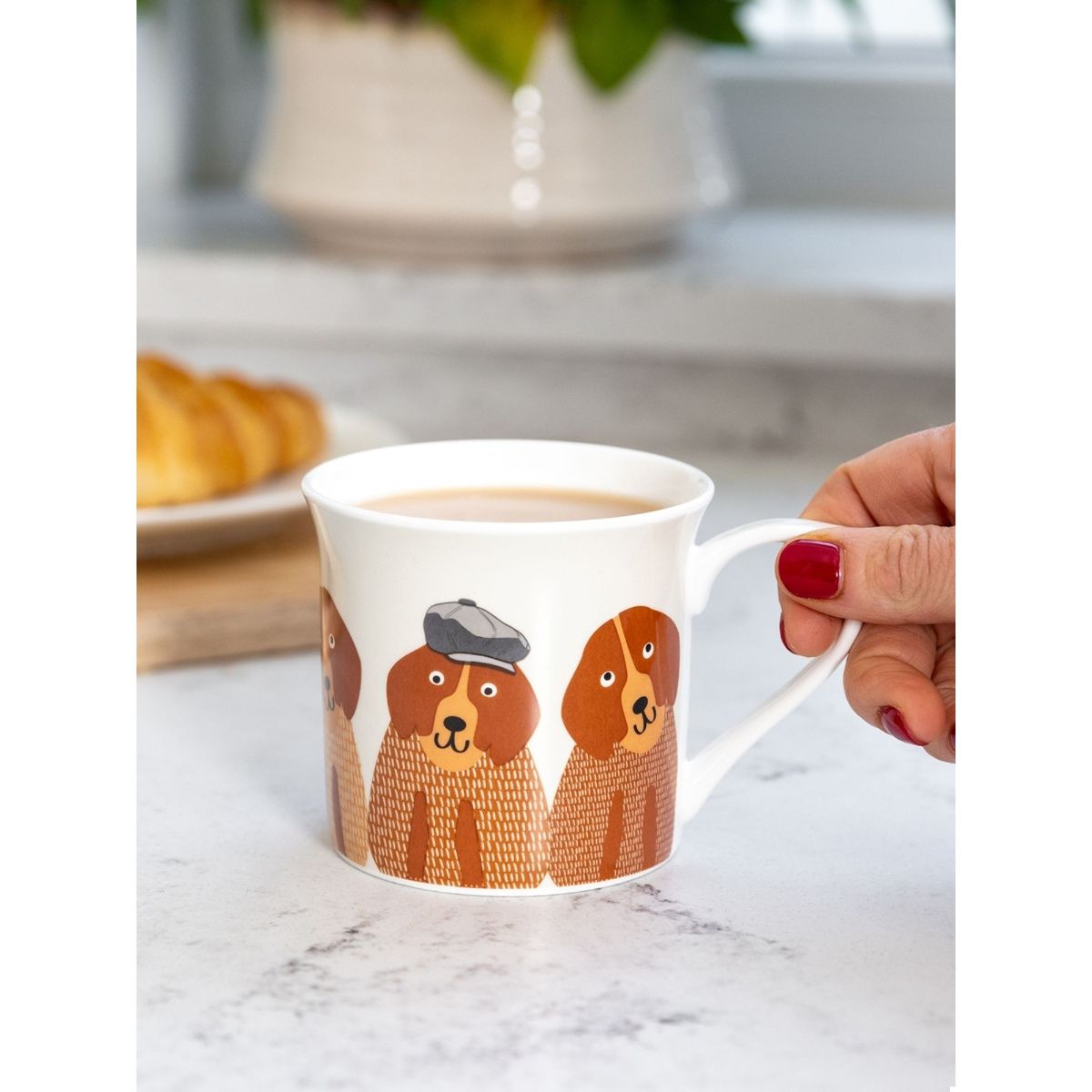 Buy KitchenCraft Dogs Fluted Printed Animal Mug For thinKitchen, 300 ml ...