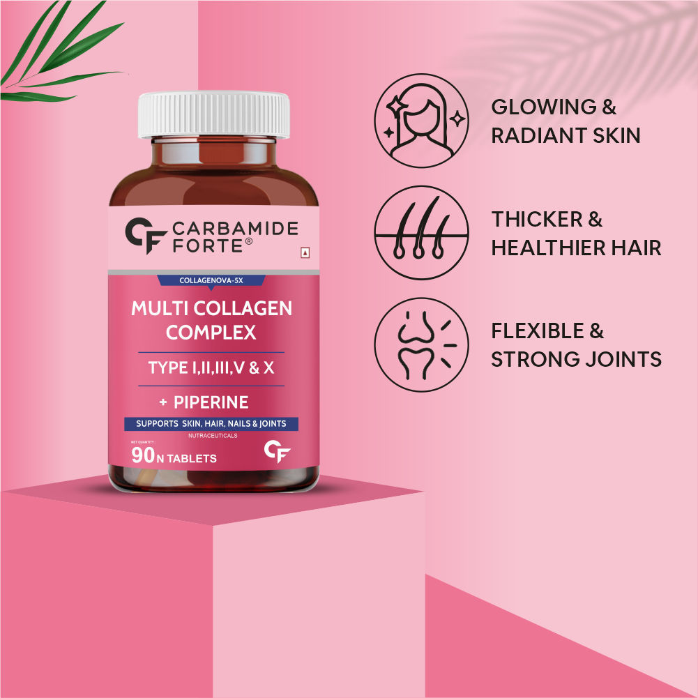 Carbamide Forte Hydrolyzed Multi Collagen Complex Tablets: Buy ...