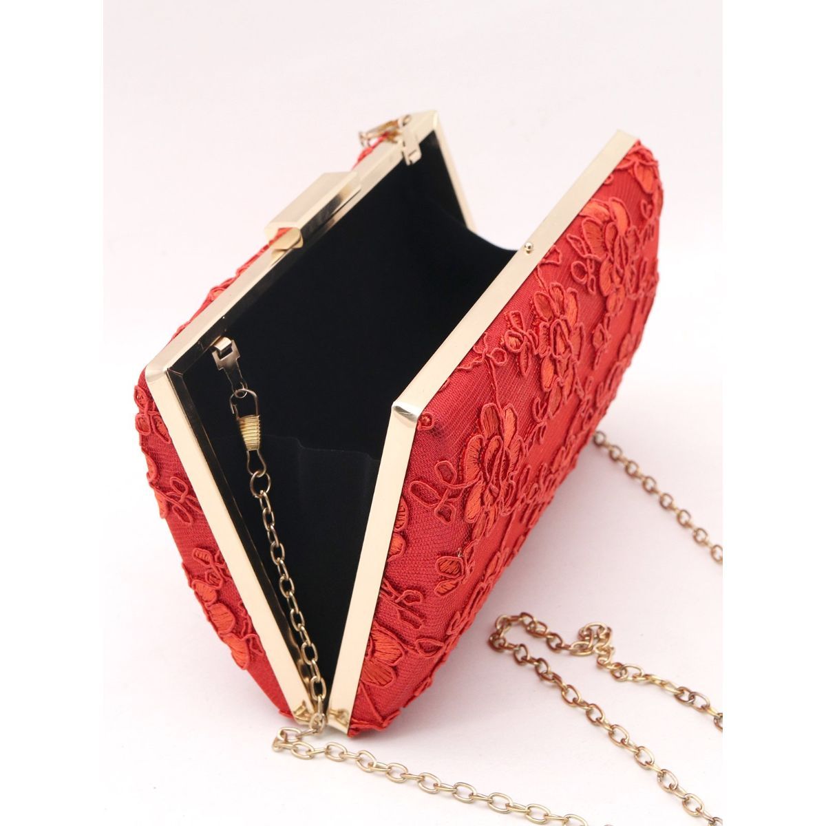 Buy Odette Blue shimmery trendy clutch! Online