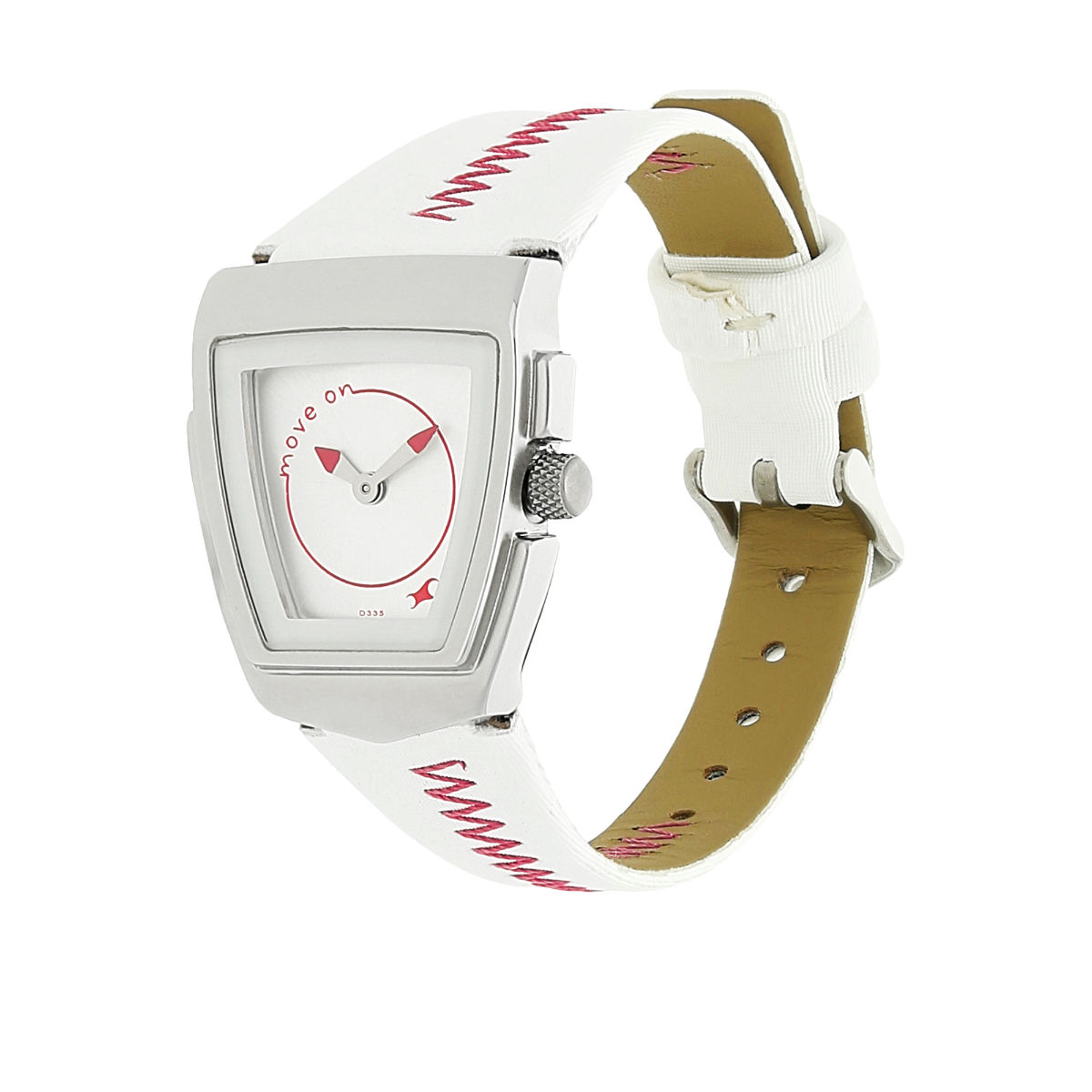 Fastrack White Dial White Leather Strap Watch: Buy Fastrack White Dial ...