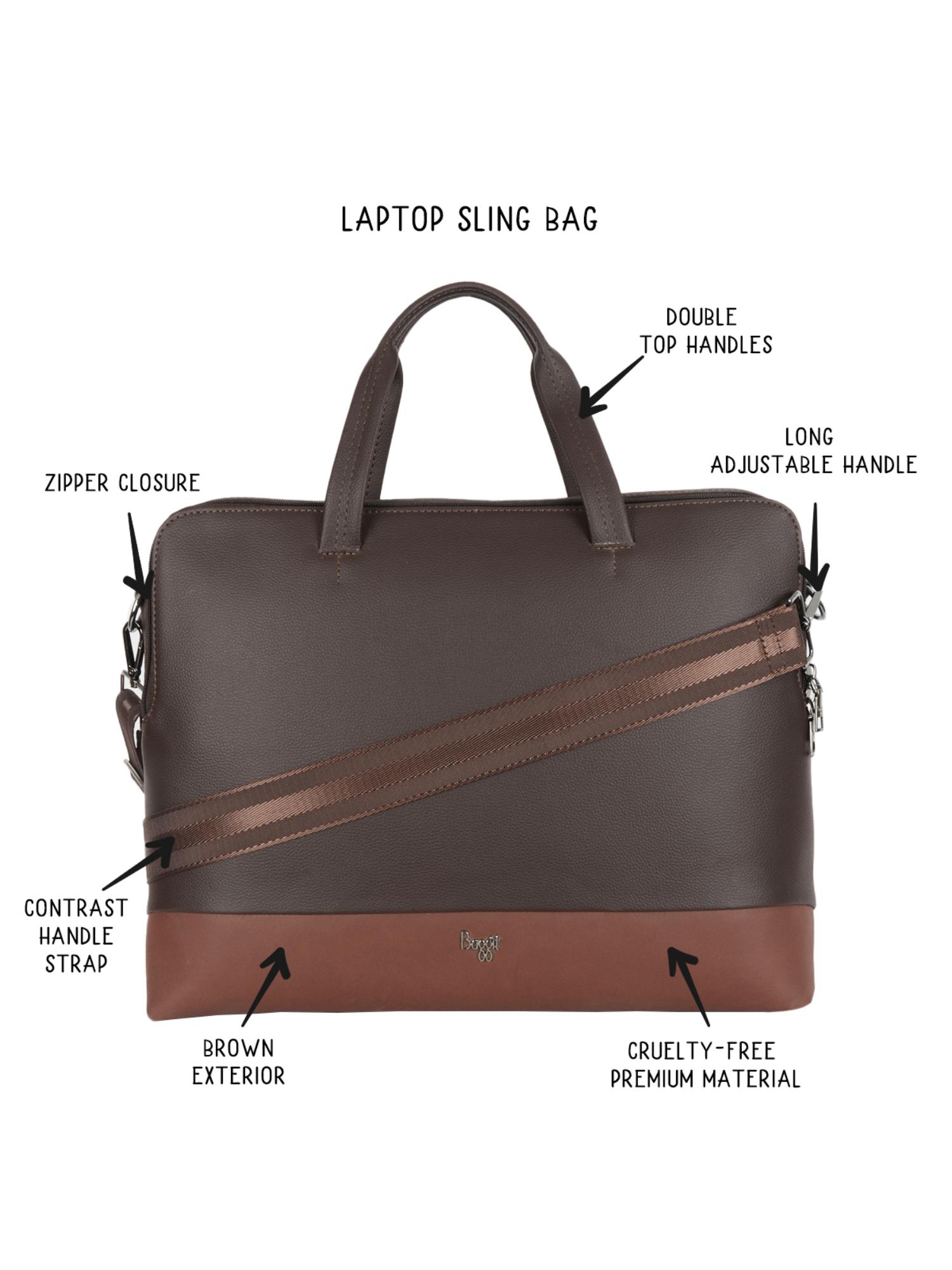 Buy Baggit Mens Laptop Bags Brown (L) Online