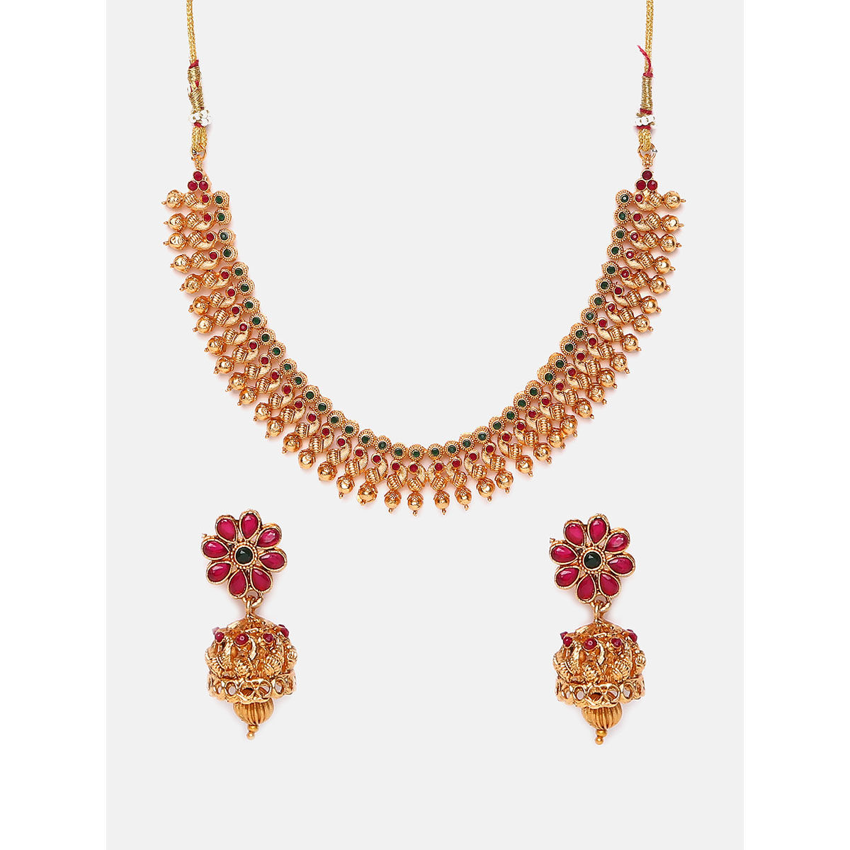 Buy GRIIHAM Multi-Color Classic Collection Koorgi Design Necklace Set ...