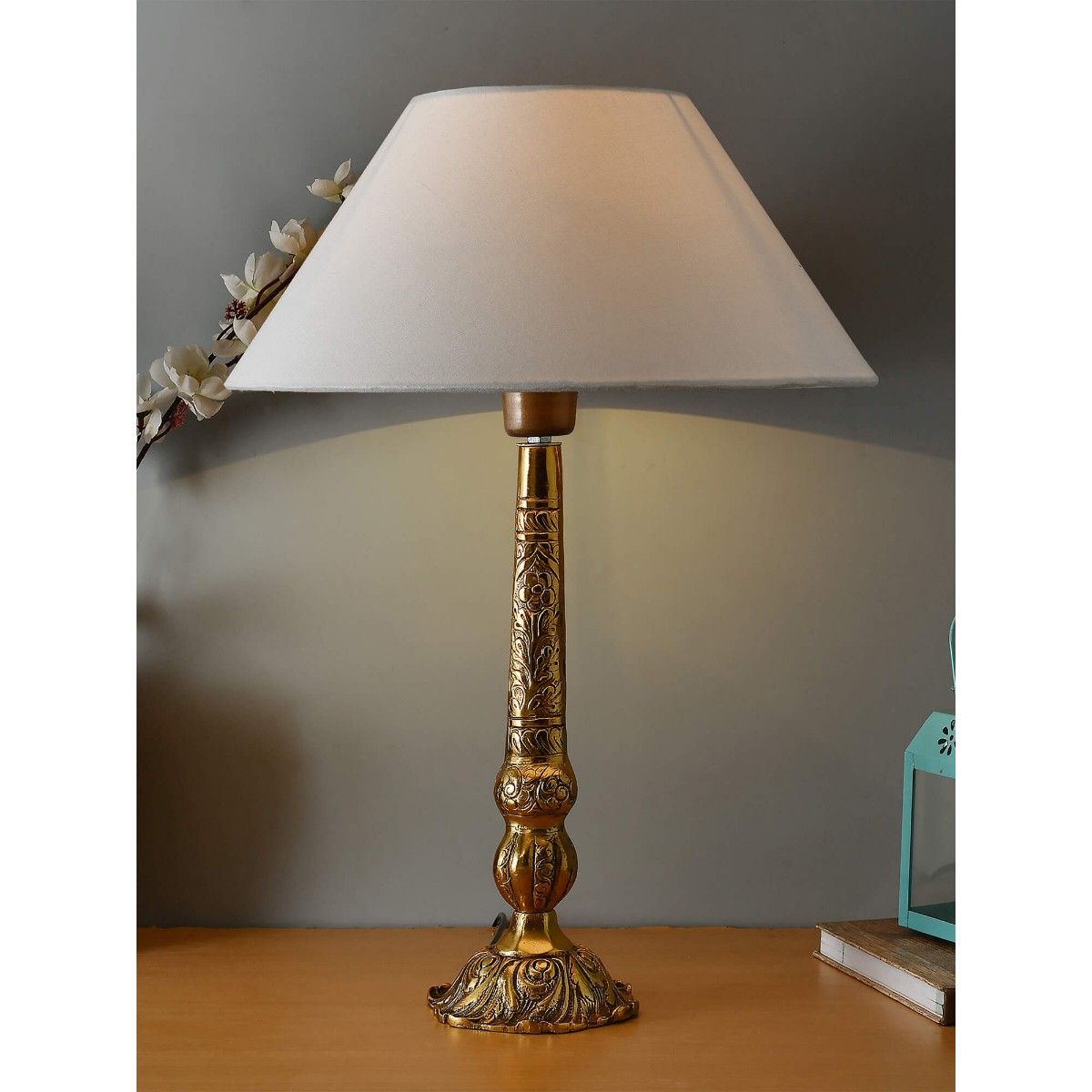 Buy Homesake Metal Table Lamps Shade Mulholland White Online