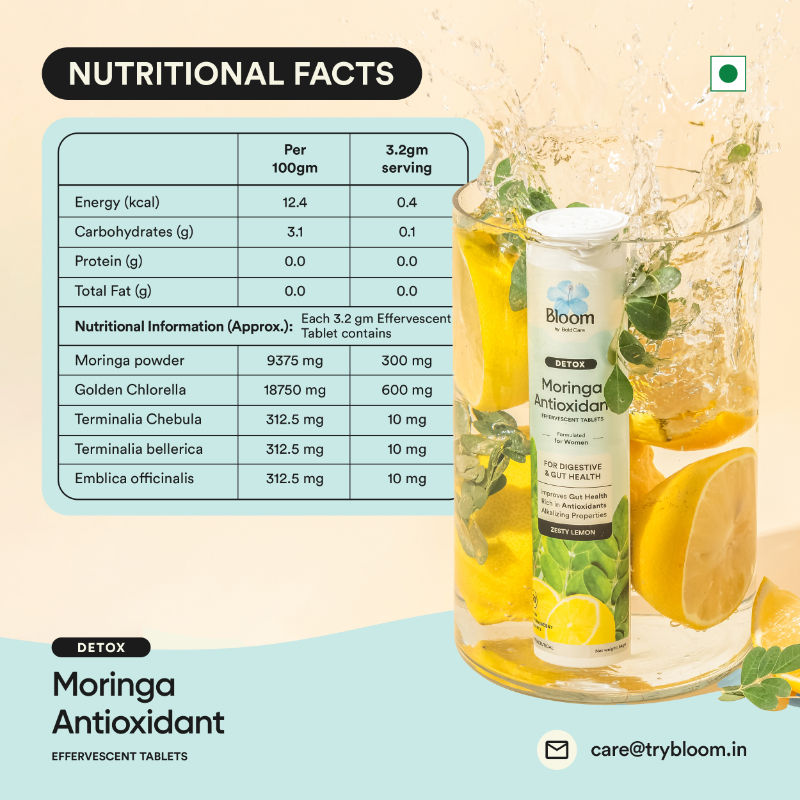 Buy Bloom by Boldcare Moringa Antioxidant Effervescent Tablets - Zesty Lemon Online