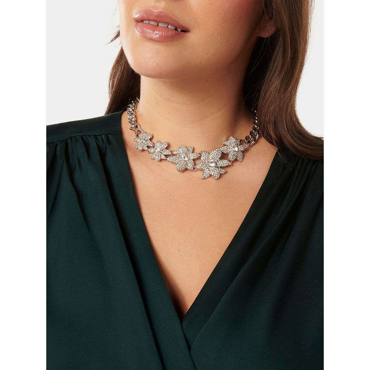 Buy Forever New Signature Flo Flower Crystal Necklace Online
