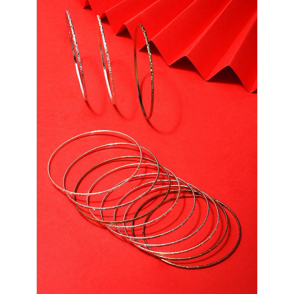 Buy Fida Bridal Multi Plating Pichodi Bangles for Women (Set of 12) Online