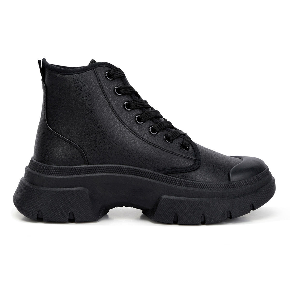 Buy London Rag Black Chunky Lace Up Combat Boots Online