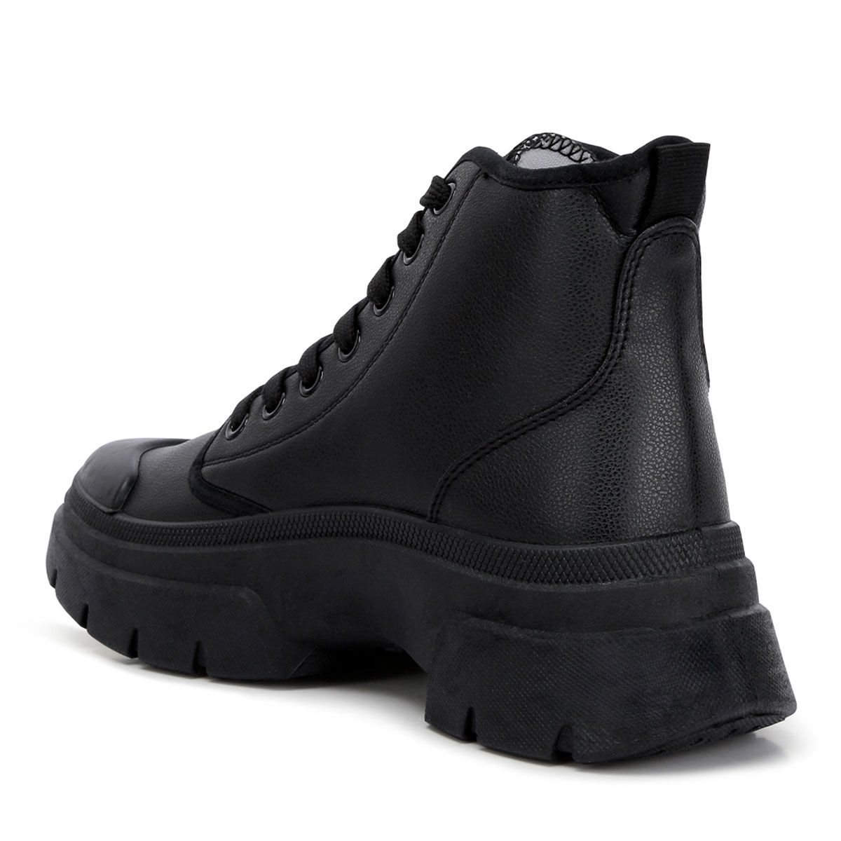 Buy London Rag Black Chunky Lace Up Combat Boots Online