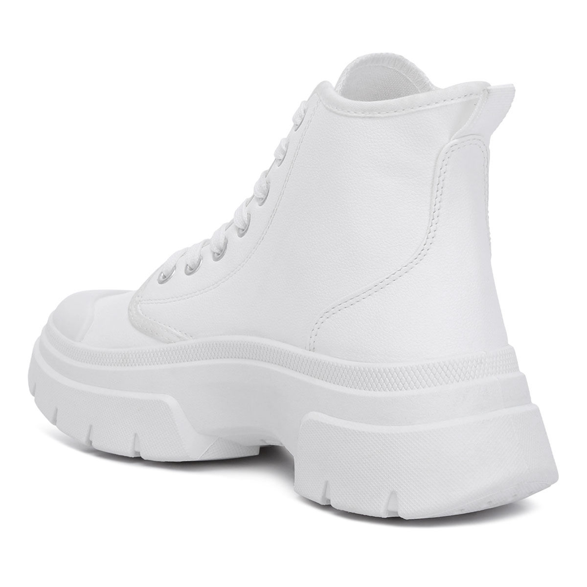 Buy London Rag White Chunky Lace Up Combat Boots Online