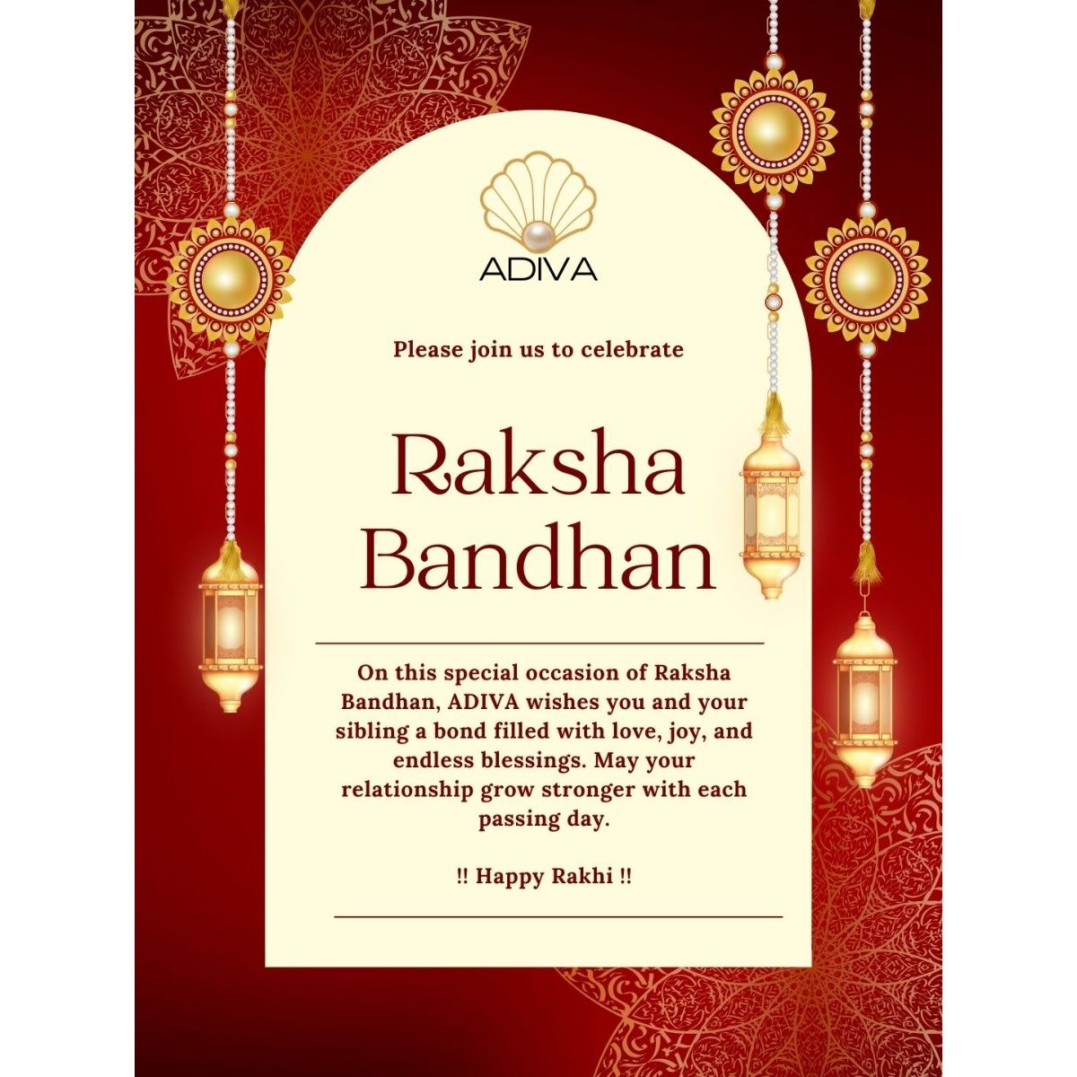 Buy ADIVA Set Of 2 Handmade Lord Krishna Thread Rakhi With Roli Chawal ...