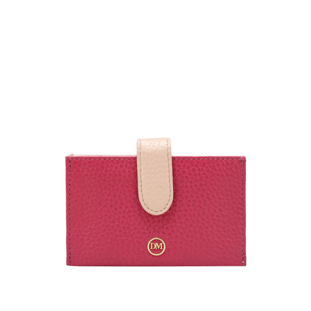 Buy Da Milano Genuine Leather Pink Card Case Online