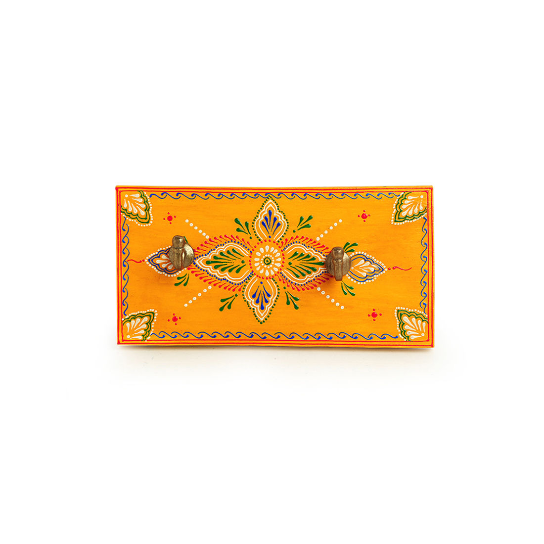 Buy ExclusiveLane Rajasthani Rang' Hand-painted Wooden Key Holder (2 ...