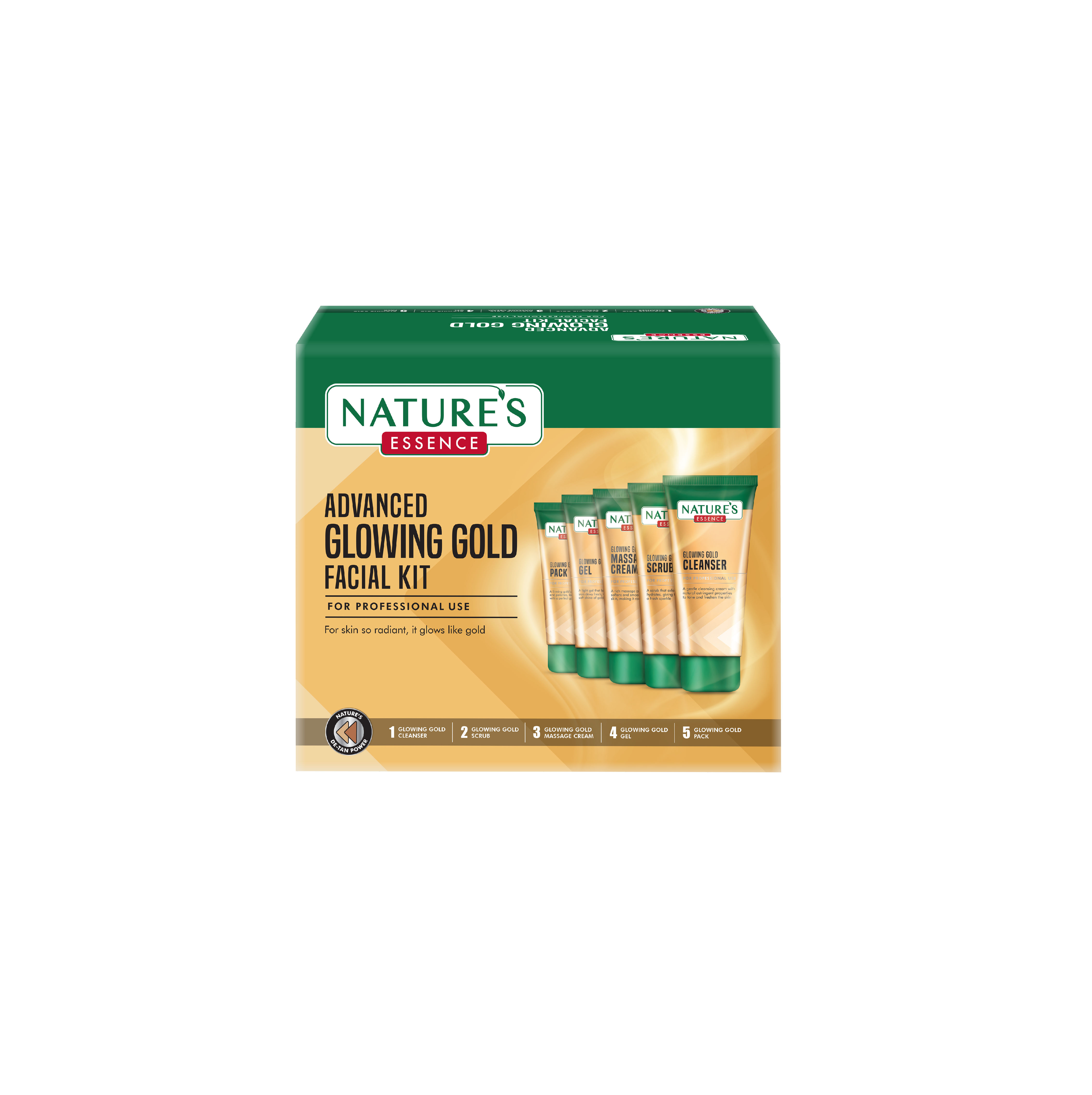 Nature's Essence Glowing Gold Facial Kit, 500g+100ml: Buy Nature's Essence Glowing Gold Facial ...