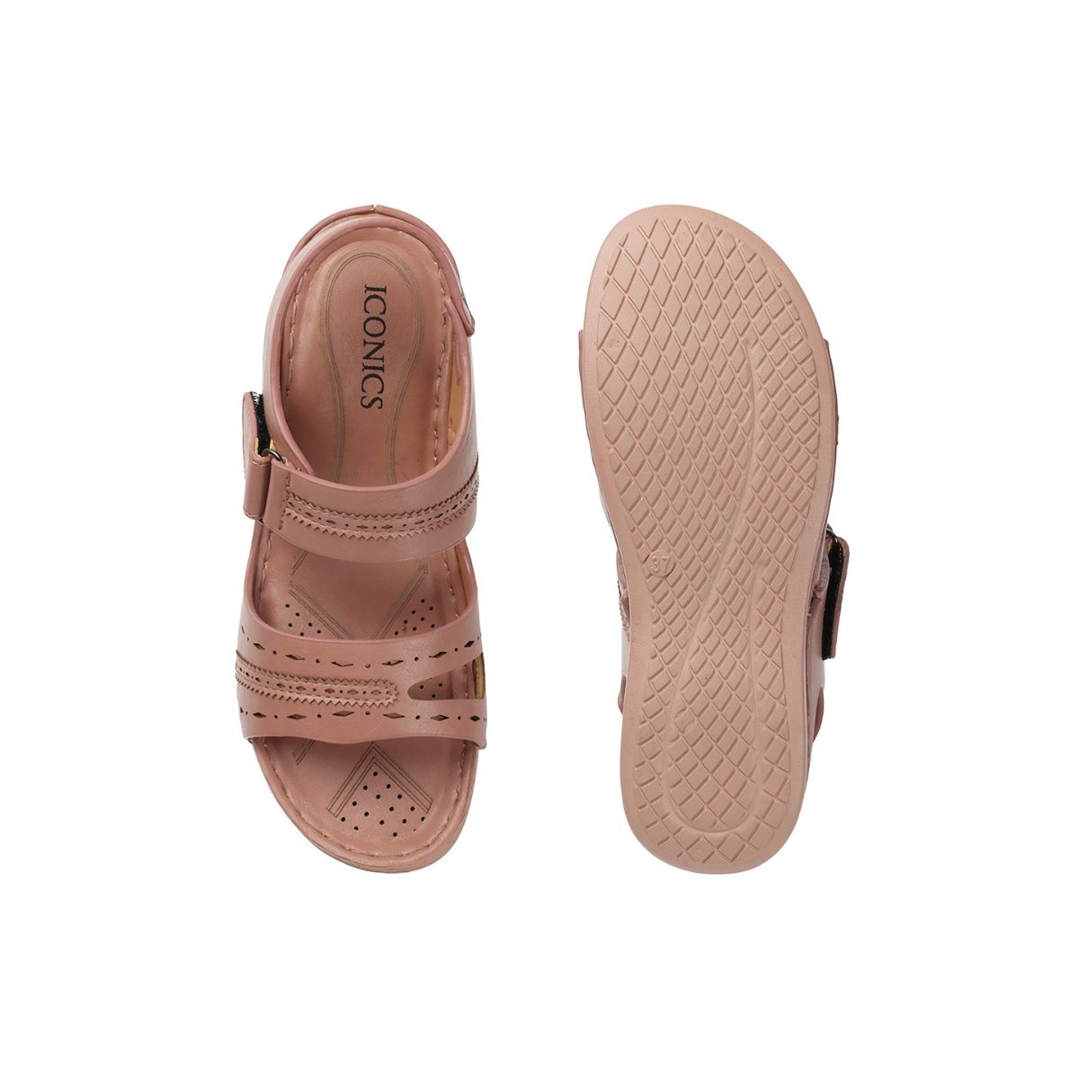 Buy Iconics Nude Women Self Design Sandals Online