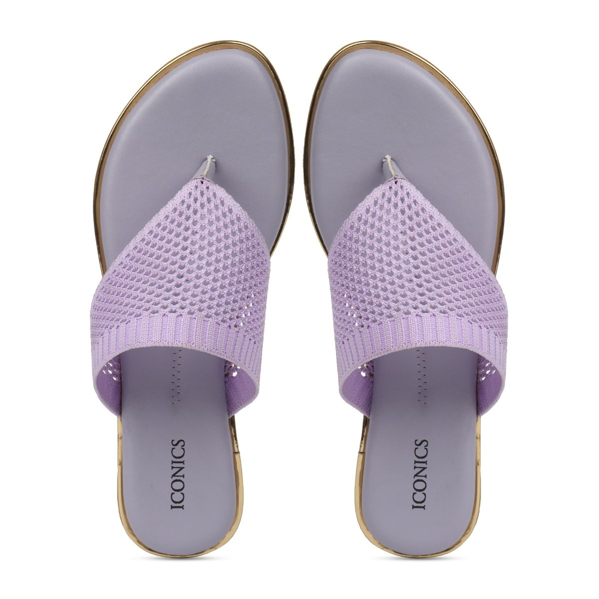Iconics Lavender Women Woven Design Sandals: Buy Iconics Lavender Women ...