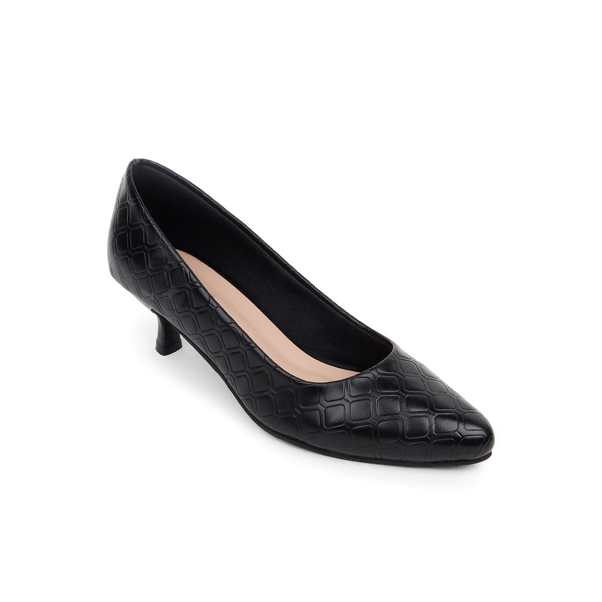 Buy Iconics Black Women Textured Ballerinas Online