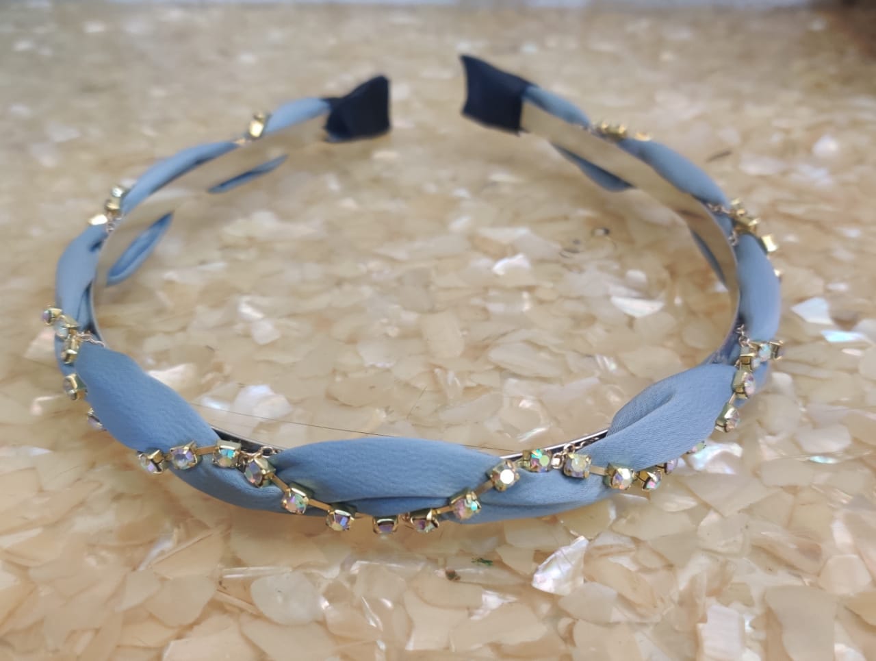 YoungWildFree Blue Twisted Diamond Hair Band-Stylish Fancy Party ...