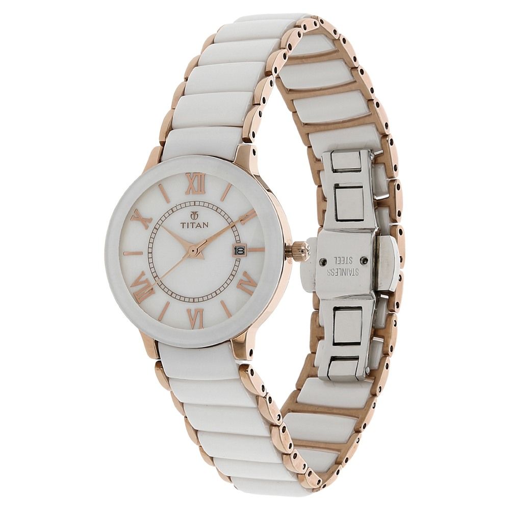 Buy Titan NL95016WD02 Rose Gold Dial Analog Watch For Women Online