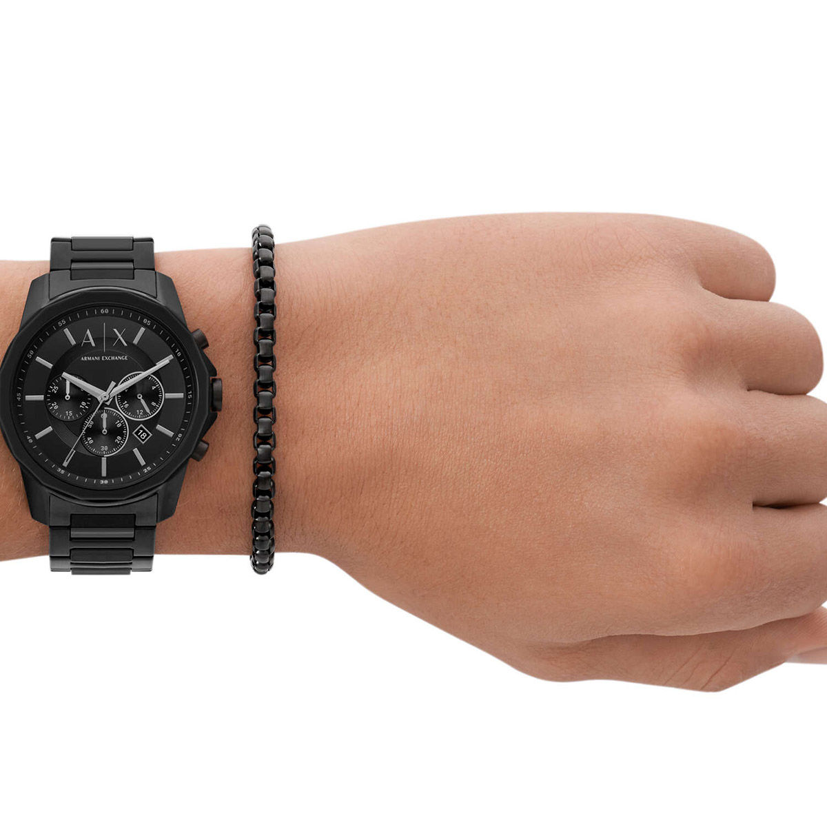 Buy ARMANI EXCHANGE Banks Black Watch AX7153SET (Medium) Online