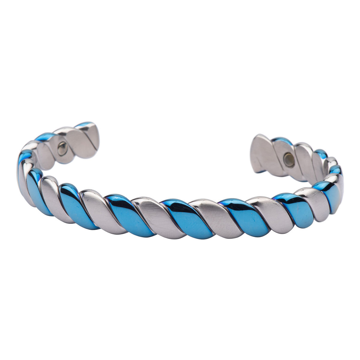 Buy The Tie Hub Blue And Silver Wrist Band For Men Online