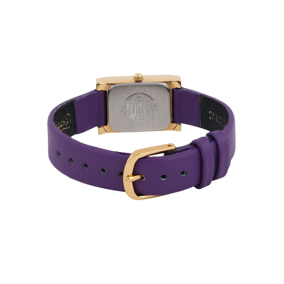 Buy Sonata Purple Dial Purple Leather Strap Watch Online